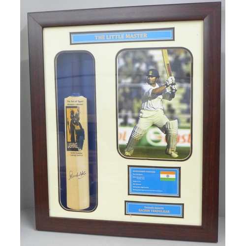 A 'The Little Master', cricket bat signed by Sachin Tendulkar, in ...