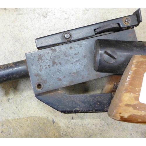 A .22 Superfire Power Magnum air rifle by ASI and an ASI 4 x 20 scope