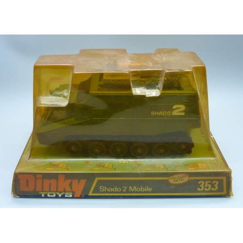 A Dinky Toys 353 Shado 2 Mobile in original packaging, a/f, made by Meccano