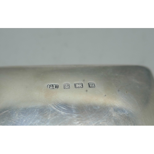 A George Unite silver card case, Birmingham 1911, with monogram, 93g ...