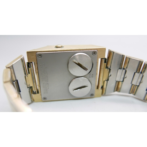 A Bulova Computron gold plated bracelet wristwatch, circa 1970s