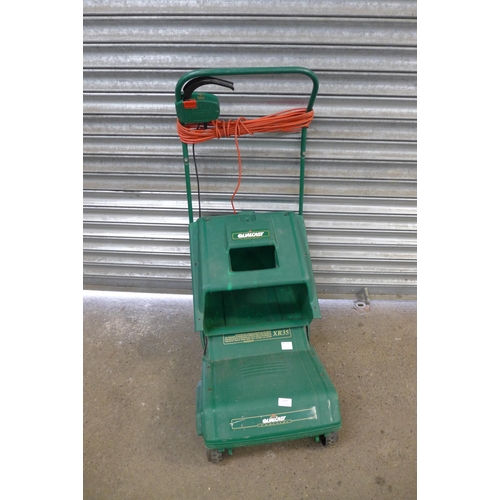 A Qualcast Concorde XR35 240v electric cylinder lawn mower