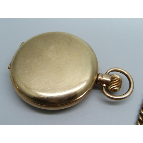 Two Waltham gold plated pocket watches both with 10 Year Star cases ...