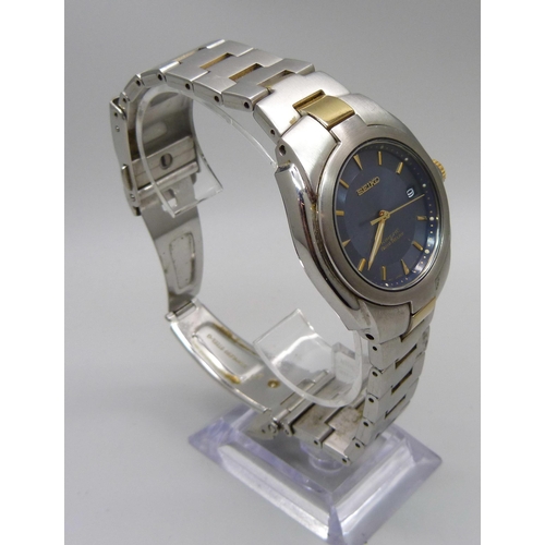 A Seiko Kinetic Auto Relay wristwatch