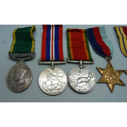 Five medals including a George VI For Efficient Service Medal to Lance ...
