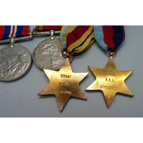 Five medals including a George VI For Efficient Service Medal to Lance ...