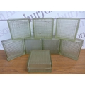 Eighteen 20 x 20 x 10cm glass building blocks