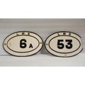 Two cast iron LMS bridge plates 6A and 53. Plate 53 has a missing ...