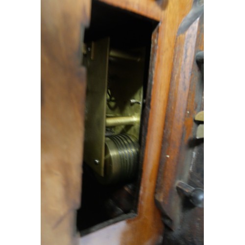 An LMS 12" mahogany cased drop dial trunk railway clock. Fitted with ...