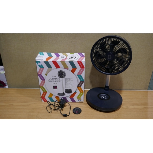 Nsa Folding Stand Fan with remote and box (339-224) *This lot is ...
