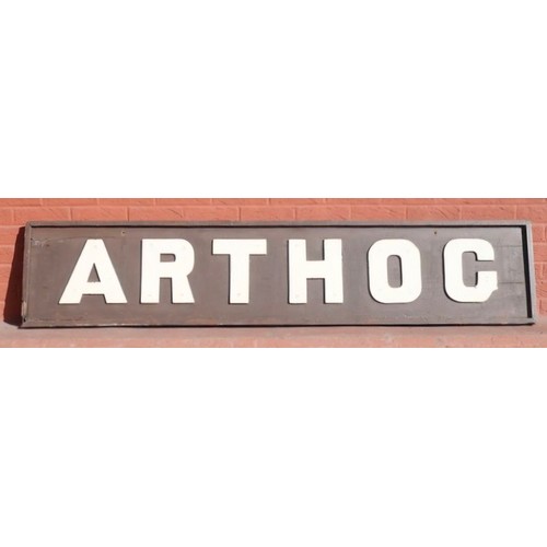 A GWR signal box board from Arthog railway station on the Barmouth ...