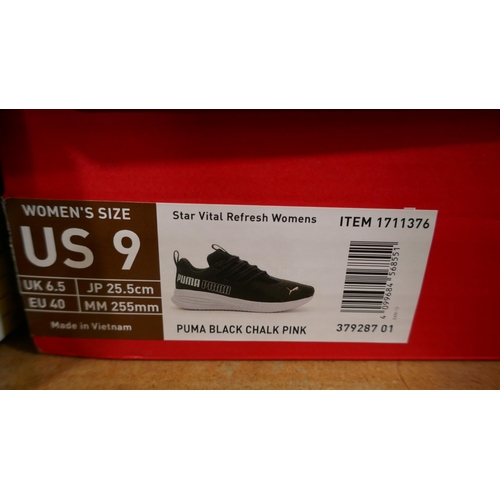 A pair of Puma Star Vital Refresh Women's Black and Chalk Pink trainers ...