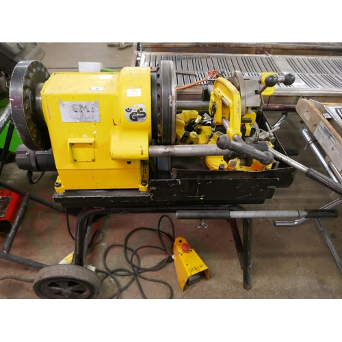 An REMS Magnum 4000 Universal LT threading machine with wheel stand