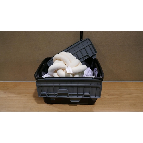 Sanderson Double Fitted Sheets, Wing-Lid Storage Box and a Knot Pillow ...