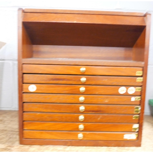 A Darlena watch strap display case with watch straps in each drawer ...