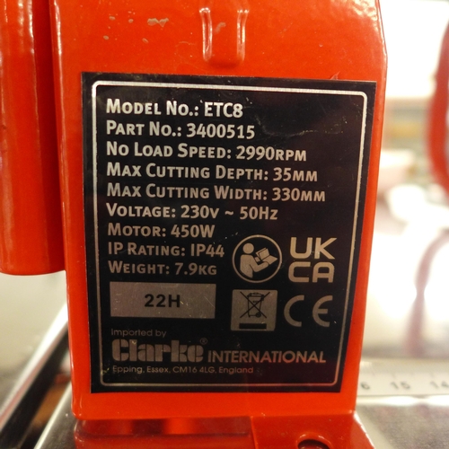 A sample Clarke ETC8 230v electric tile cutter* This lot is subject to VAT