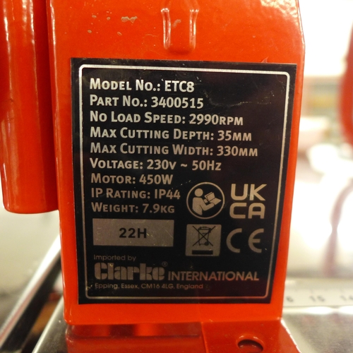 A sample Clarke ETC8 230v electric tile cutter* This lot is subject to VAT