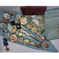 A collection of RAOB Royal Antediluvian Order of Buffaloes lodge medals ...