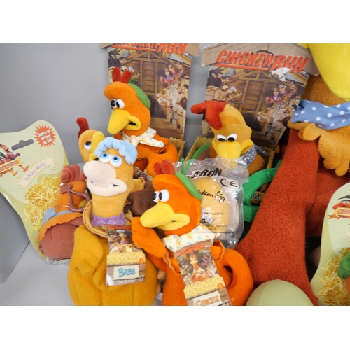 A large collection of Chicken Run soft toys collectable characters, to ...