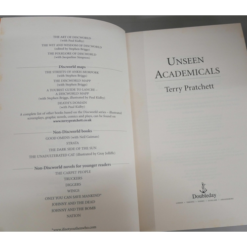 Four first edition Terry Pratchett hardback books comprising of Unseen ...