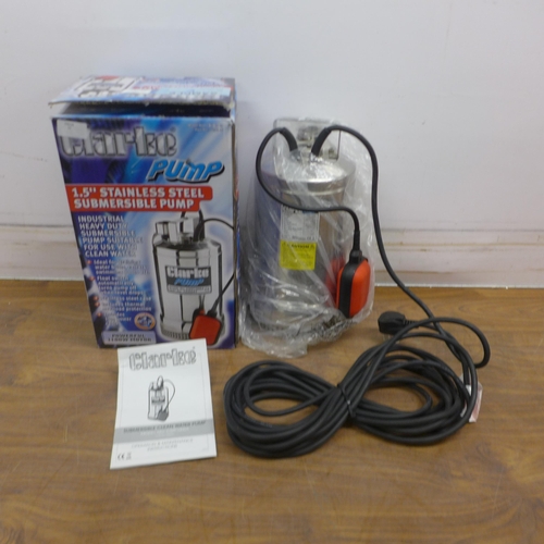 A boxed sample Clarke pump CWP1000A 1.5" stainless steel submersible ...