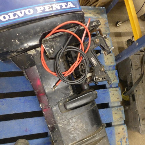 An electric Volvo Penta 550 outboard motor