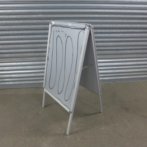 A shop advertisement A-frame display board