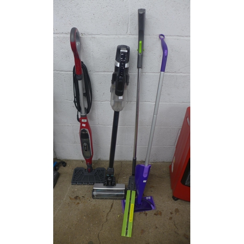 A Gtech cordless hedge trimmer, Shark steam mop, Bissell handheld ...