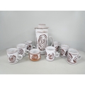A South Devon studio pottery stoneware coffee set, a collection of Wade ...