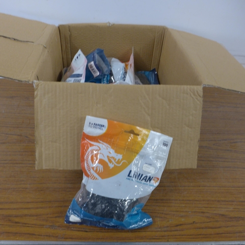 10 packs of Linian 1LCB682 6-8mm cable clips, black