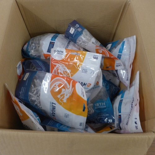 19 packs of Linian 1LCW916, 9-11mm cable clips, white