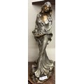 A large Alice Heath silvered statue of a Princess
