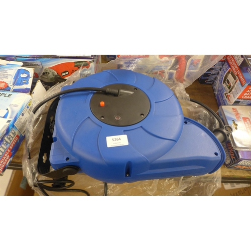 A sample wall mountable 15m retractable 240V extension cable reel *This ...