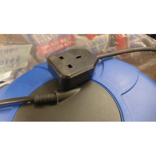 A sample wall mountable 15m retractable 240V extension cable reel *This ...