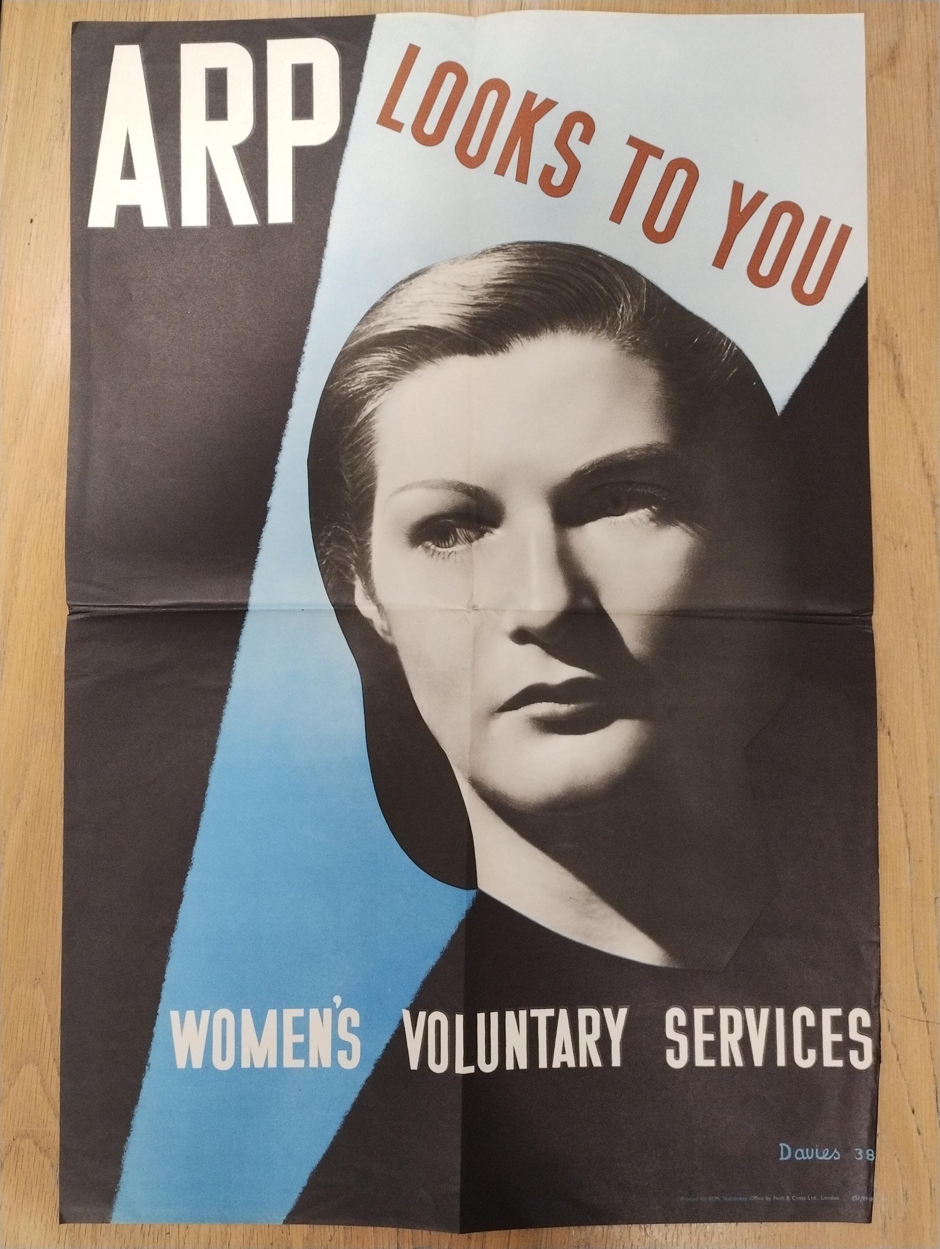 An original World War II ARP recruitment poster
