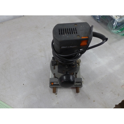 3 power tools - a Black and Decker BD66 router, a Power Devil 580W ...