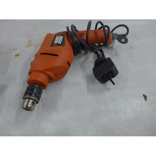 4 assorted power tools - a Black and Decker KS888E jigsaw, BD500R drill ...