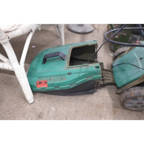 A Qualcast CLMB3634M battery powered mower with battery, charger and ...