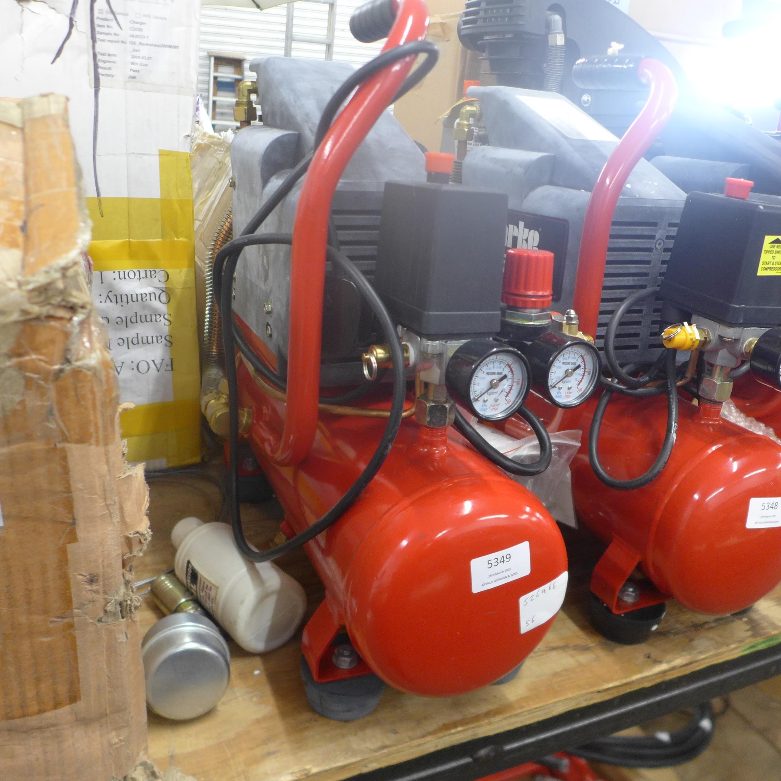 A sample Clarke air 240V 6 litre air compressor *This lot is subject to VAT