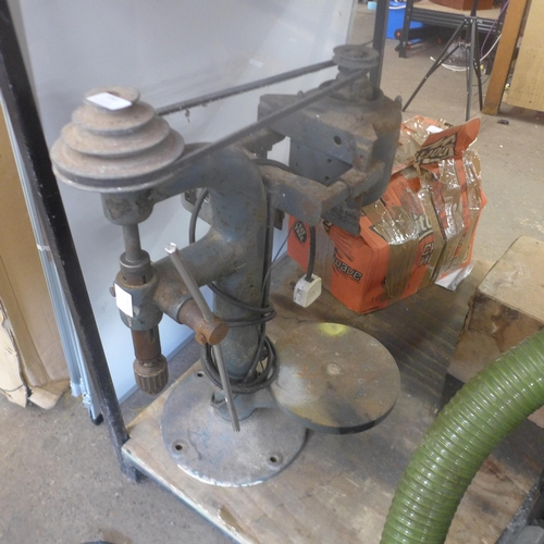 A vintage piller drill **Failed PAT test due to damaged cable