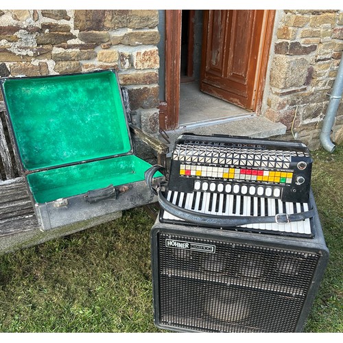 A cased Horner Vox 4P Atlantic IVN Musette accordian/organ - marked ...