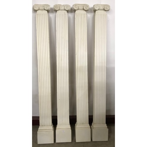A set of four Greco-Roman style painted hardwood architectural Ionic ...