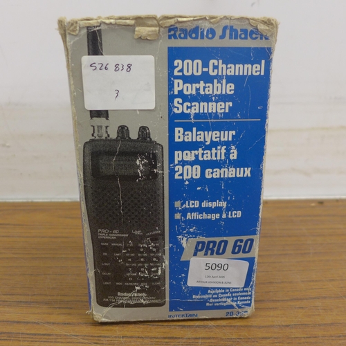 A Radio Shack 200 channel portable scanner