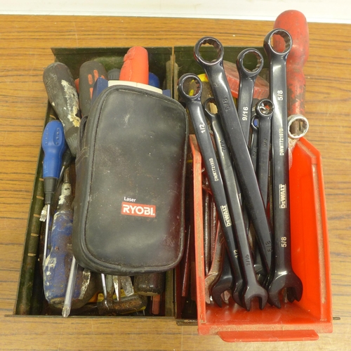 A Ryobi RMT200 rotary multi-tool with carry case and a quantity of ...