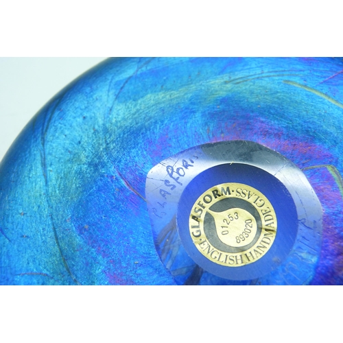 A John Ditchfield Glasform paperweight with lily pad design and ...