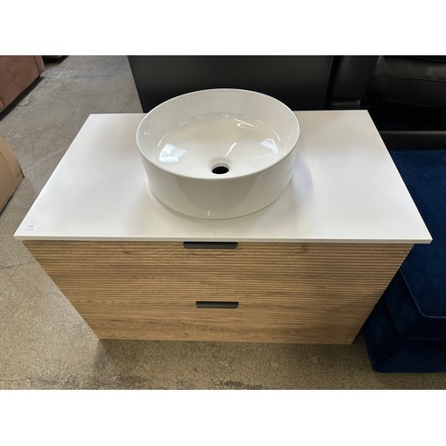 Archie 910mm walnut vanity unit (boxed) original RRP £499.99 + VAT ...