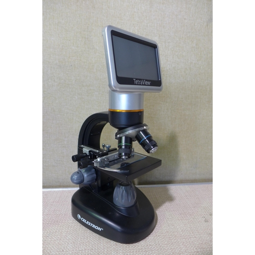 Celestron 44347 TetraView LCD Digital Touchscreen Microscope (40x-400x ...
