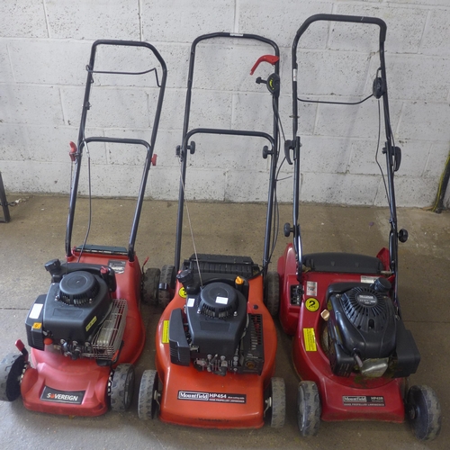 A Mountfield HP454, 45cm hand propelled petrol lawn mower, a Mountfield ...