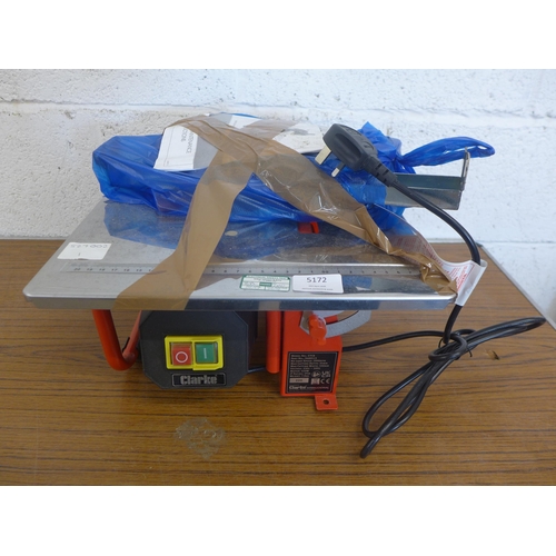 A Clarke model ETC8, 240V tile cutter with accessories