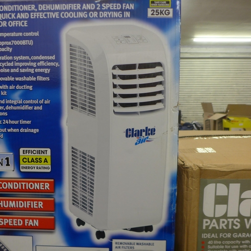 A boxed sample Clarke Air AC7000 7000 BTU portable 3 in 1 air ...